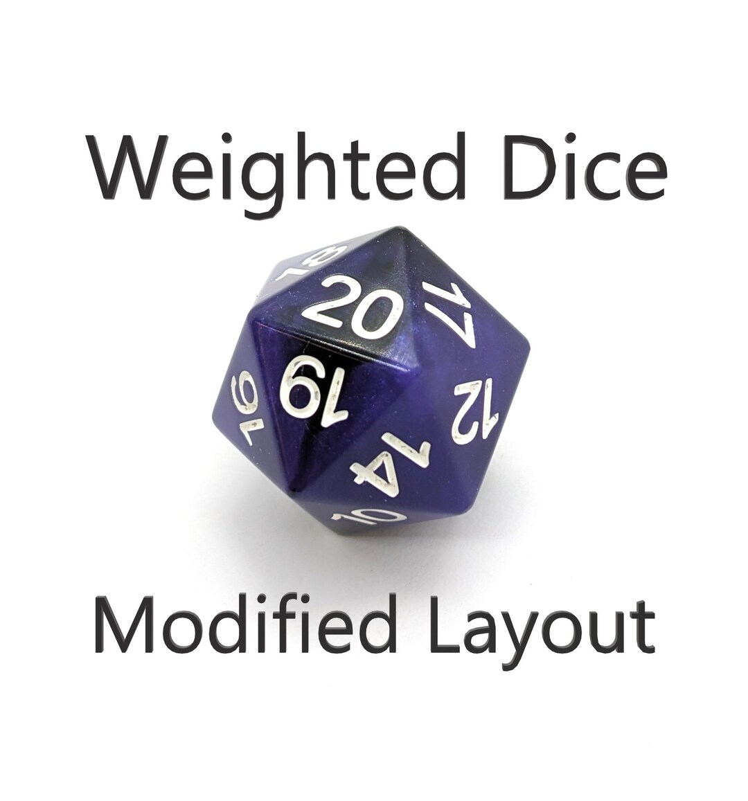 Weighted Dice Modified D20 Number Layout - Etsy