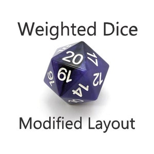 Weighted Dice Modified D20 Number Layout - Etsy