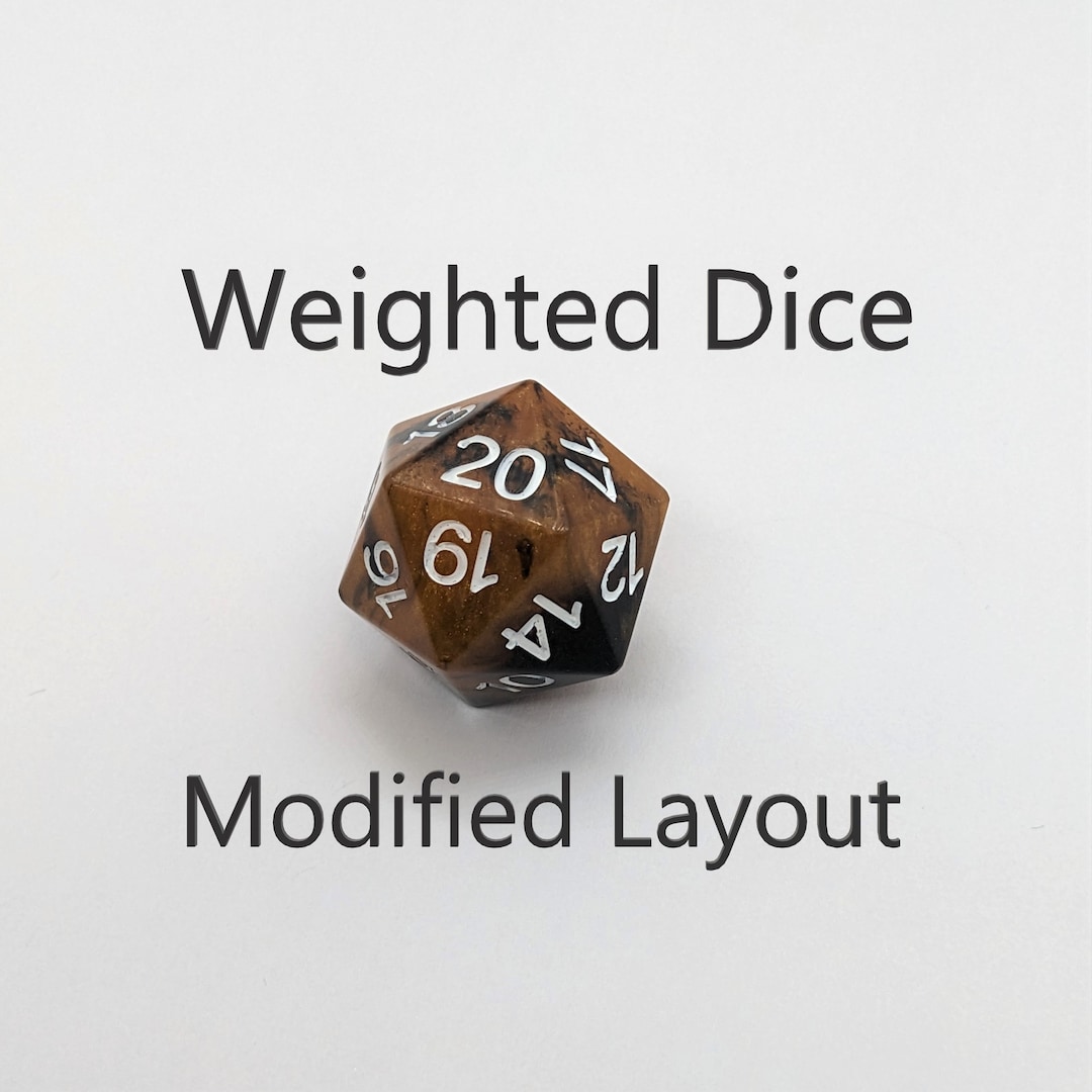 Weighted Dice Alternate D20 Number Layout - Etsy