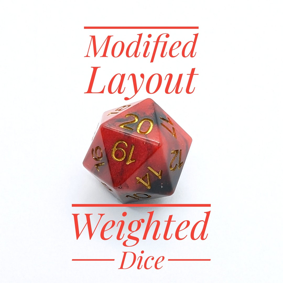 Weighted Dice Modified D20 Number Layout - Etsy