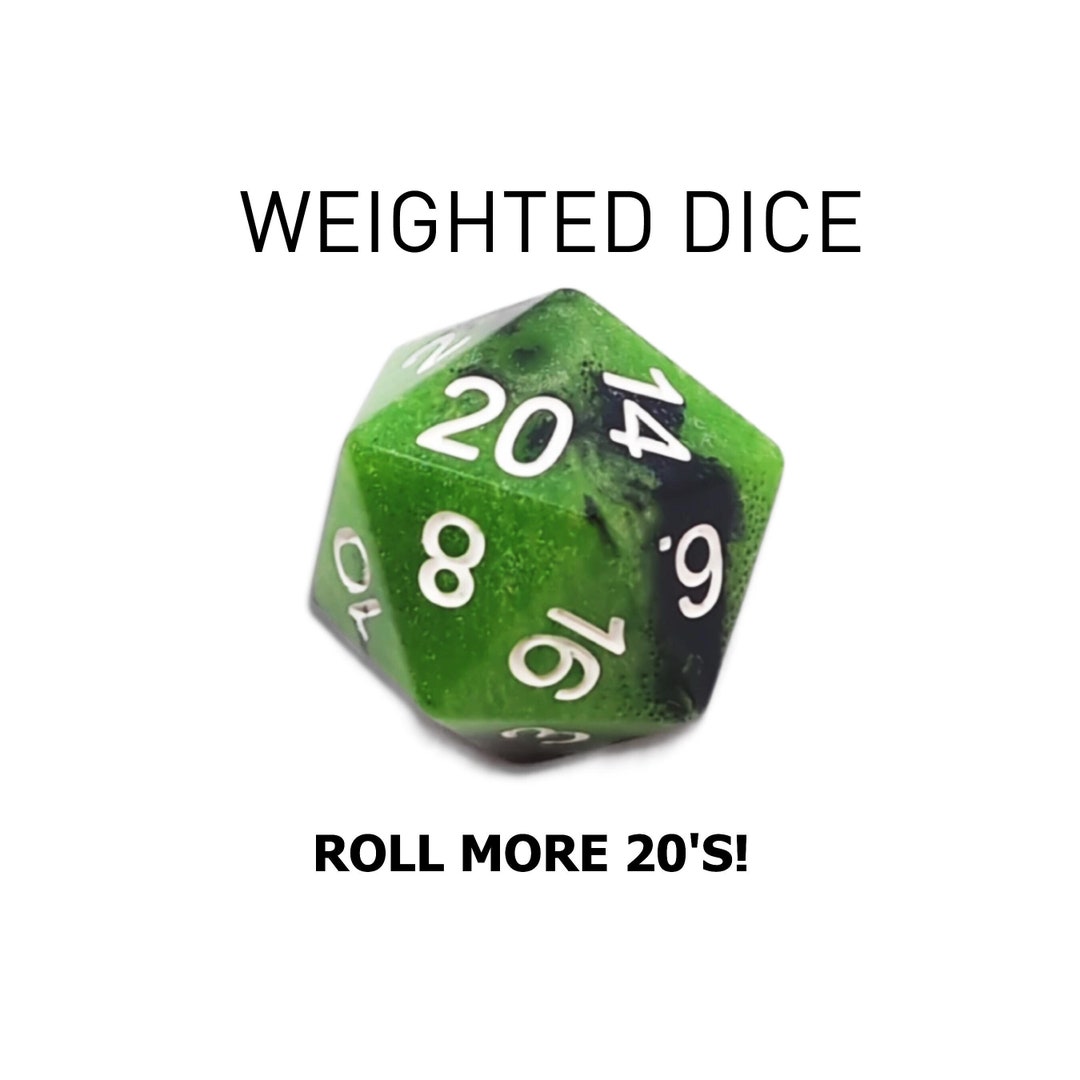 Weighted Dice for D&D - D20 - Venom Green - Etsy