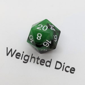 Weighted Dice for D&D D20 Venom Green - Etsy