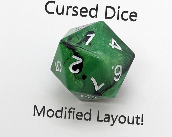 Cursed Dice - Alternate D20 Number Layout - Etsy