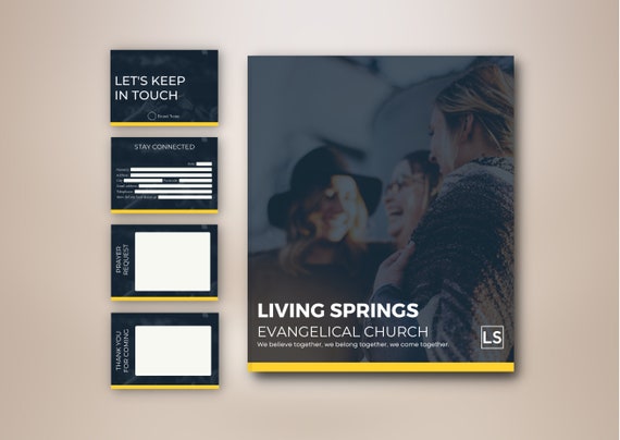 Editable Church Welcome Pack Card and Brochure Pack Template | Etsy