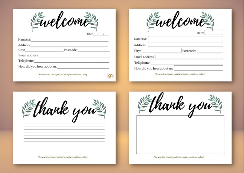 Editable Church Welcome Card- Printable Welcome Card for New Visitors ...
