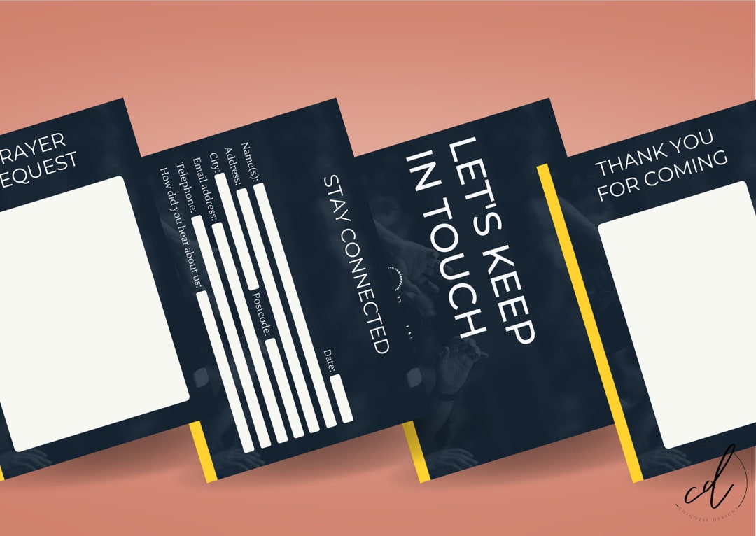 Editable Church Welcome Card Pack Template - Printable Welcome Card ...