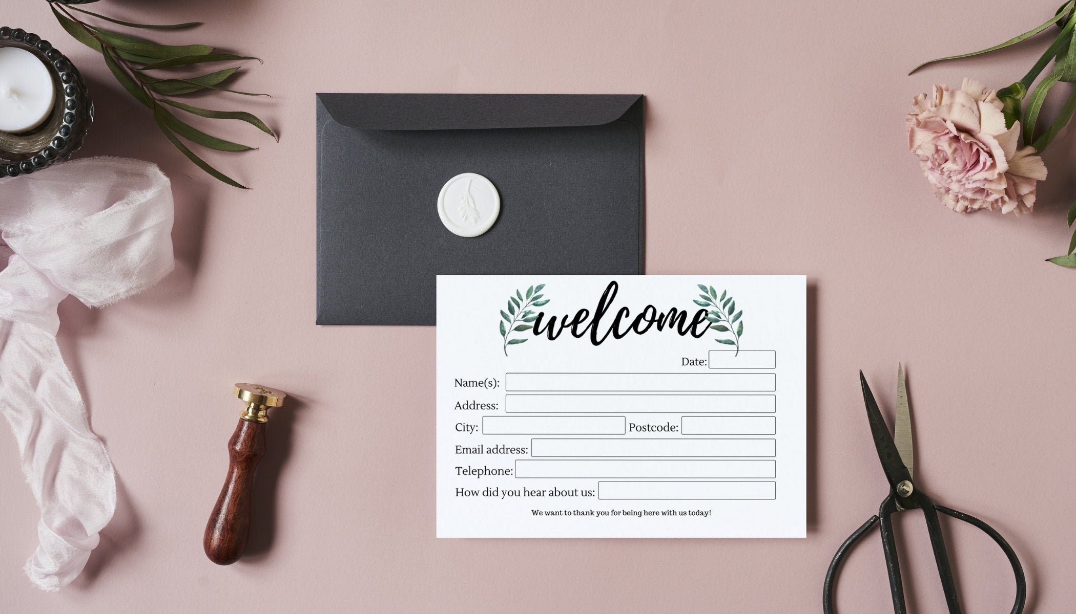Editable Church Welcome Card- Printable Welcome Card for New Visitors ...
