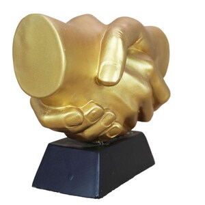 Hands Shaking Grasping Sculpture Symbolic Statue Decor Art Abstract ...