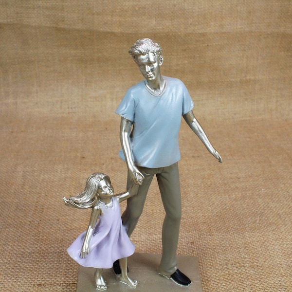 Dad and Daughter Sculpture - Etsy