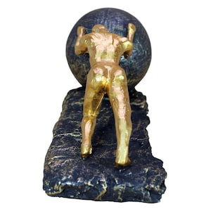 Man Push Heavy Ball Statue Figurine Decoration Abstract Art Sculptures ...