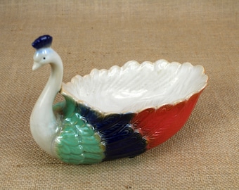 Ceramic Pottery Peacock Figurine - Etsy