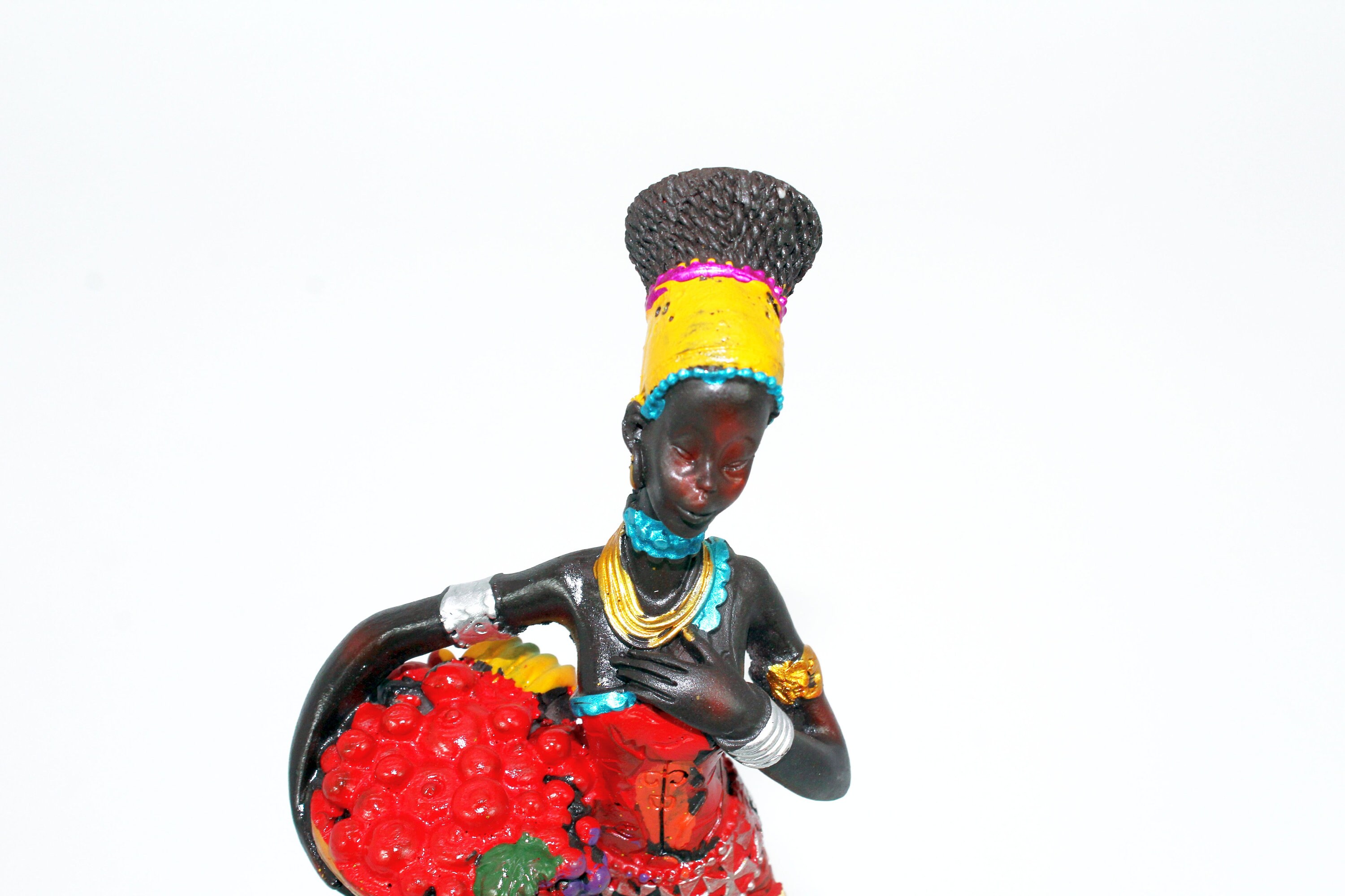 African Black Lady Woman Figurine Tribal Traditional Ethnic - Etsy