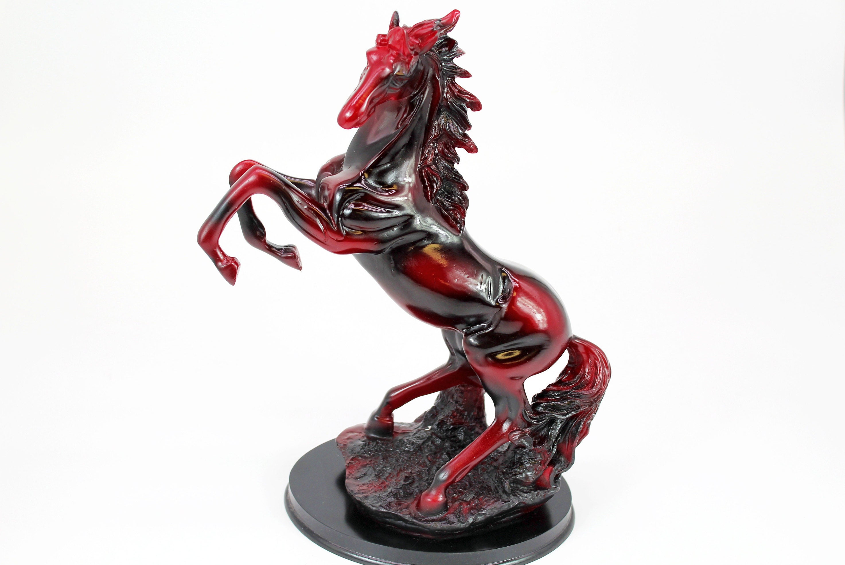 Horse Statue Figurine Sculpture Stallion Animal red color Wild | Etsy