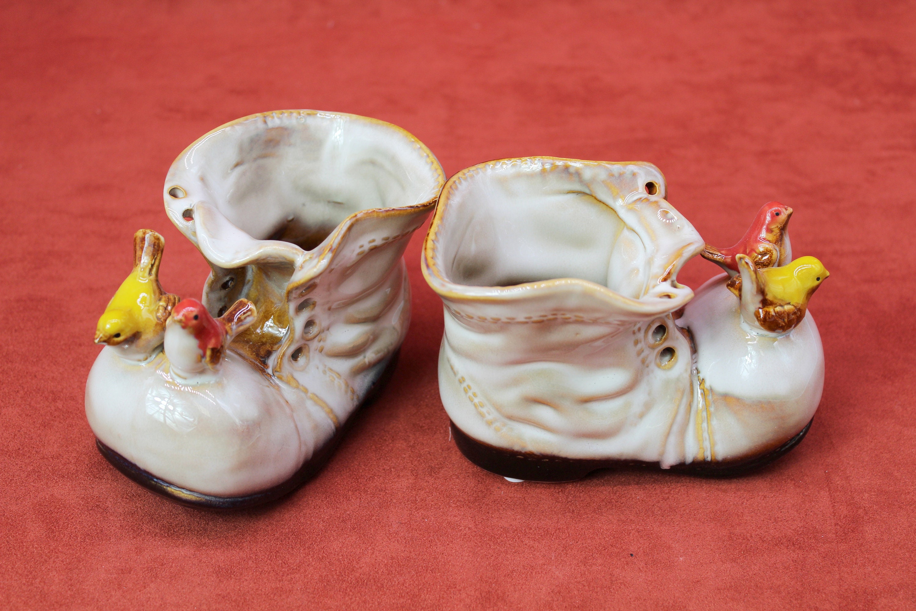 Planter Ceramic Pair Flower Pot Shoe Shape Home /office Gift - Etsy