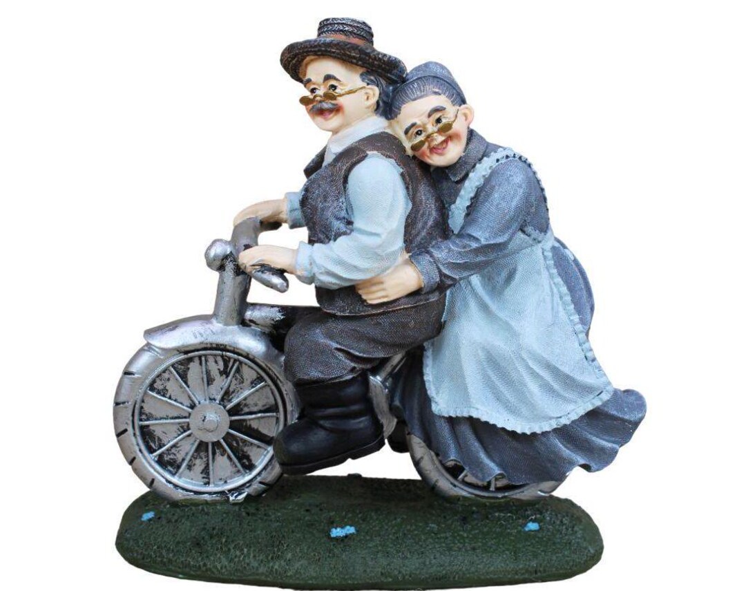 Grandparent Elderly Couple Figurine Statue Romantic Anniversary Gift ...