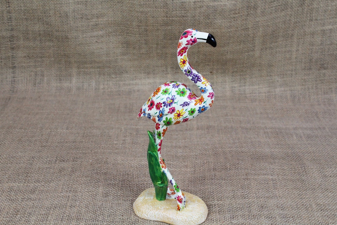 Flamingo Sculpture Tropical Colorful Resin Knick Knacks - Etsy