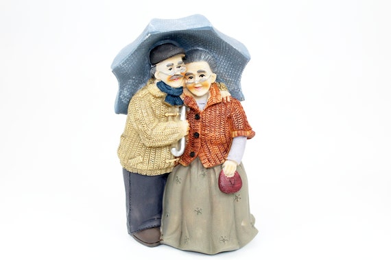 Grandma Grandpa Senior Figurine Elderly Couple Statue Woman - Etsy