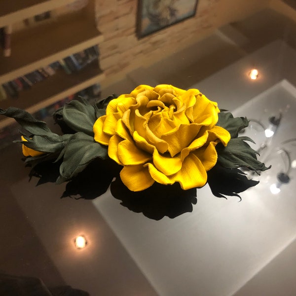Yellow Rose Pin - Etsy