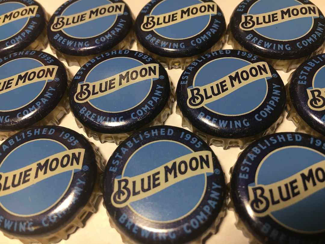 Blue Moon Beer Bottle Caps 50 - No Dents - Etsy