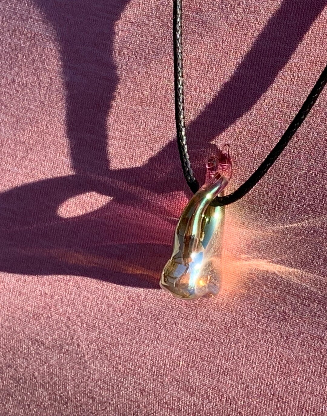 Glass Tooth Pendant, Hand Blown and Gold Fumed - Etsy