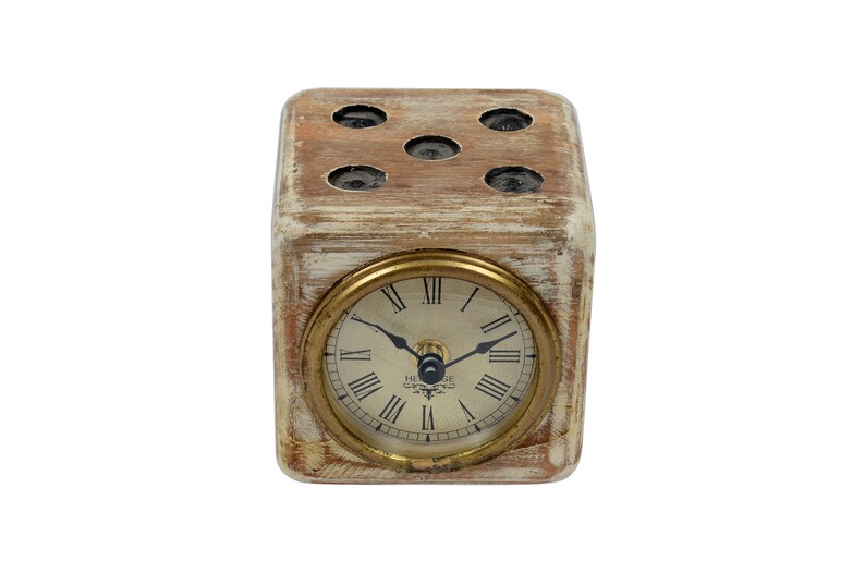 Vintage Dice Shaped Clock FS-1713 - Etsy
