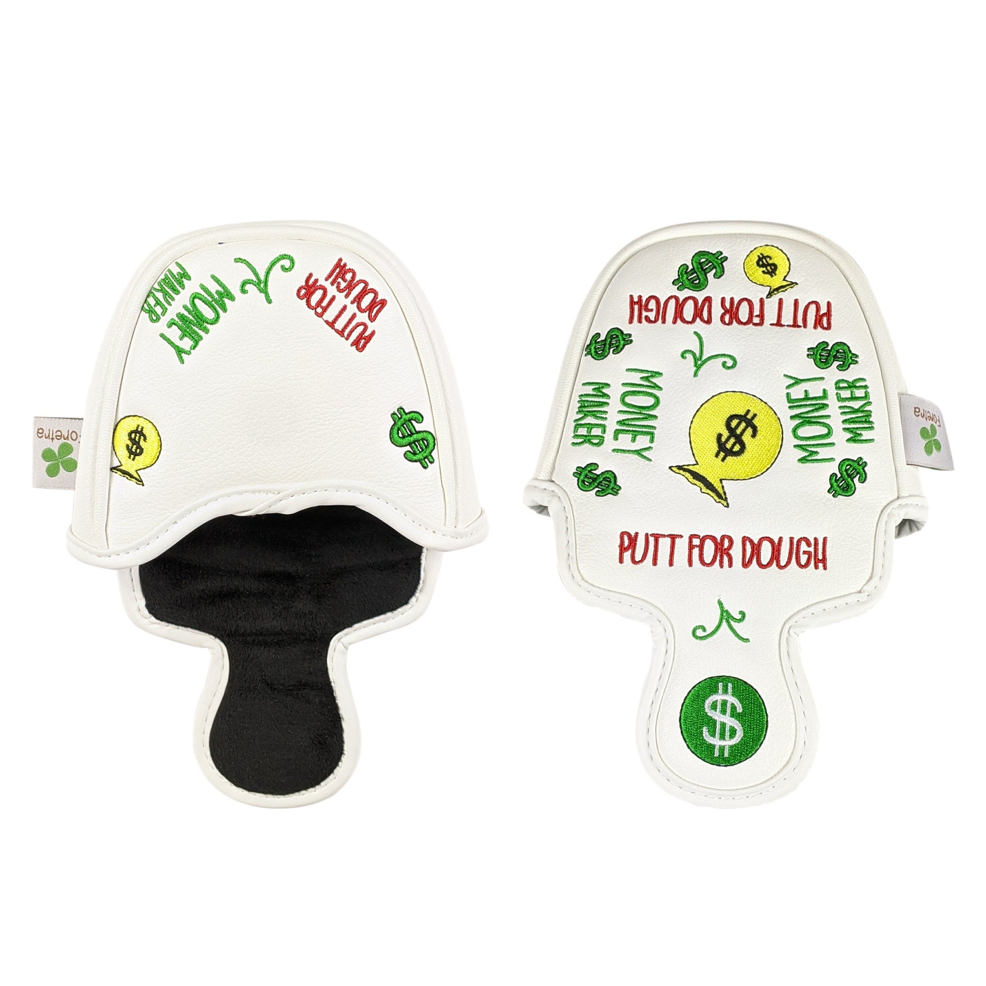 Putt for Dough Money Maker Putter Headcover White Made With PU Leather ...