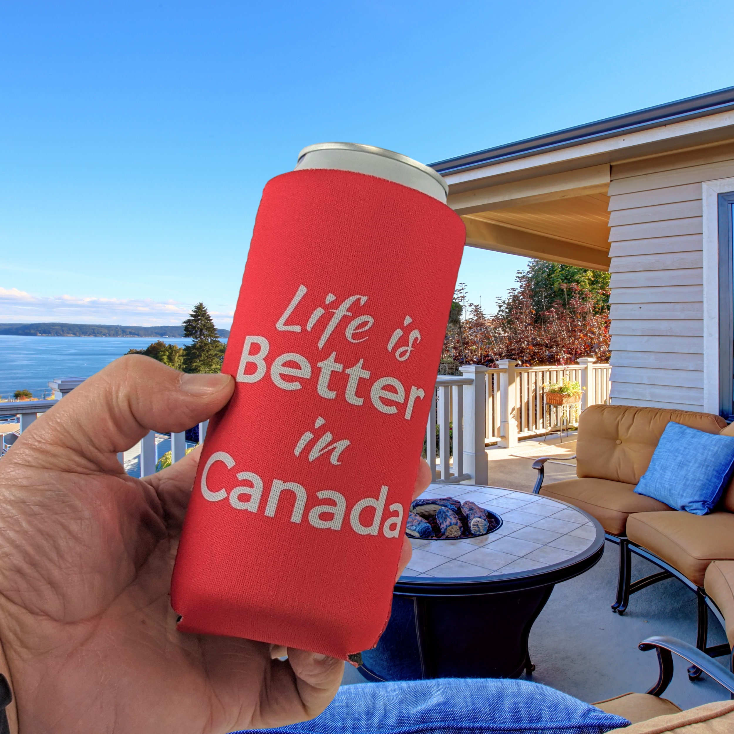 4 Pack Life is Better in Canada Neoprene Can Cooler Sleeve Set for 16 ...