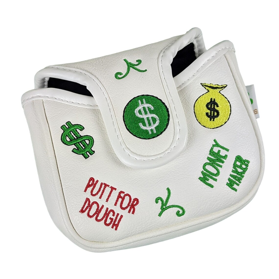 Putt for Dough Money Maker Putter Headcover White Made With PU Leather ...