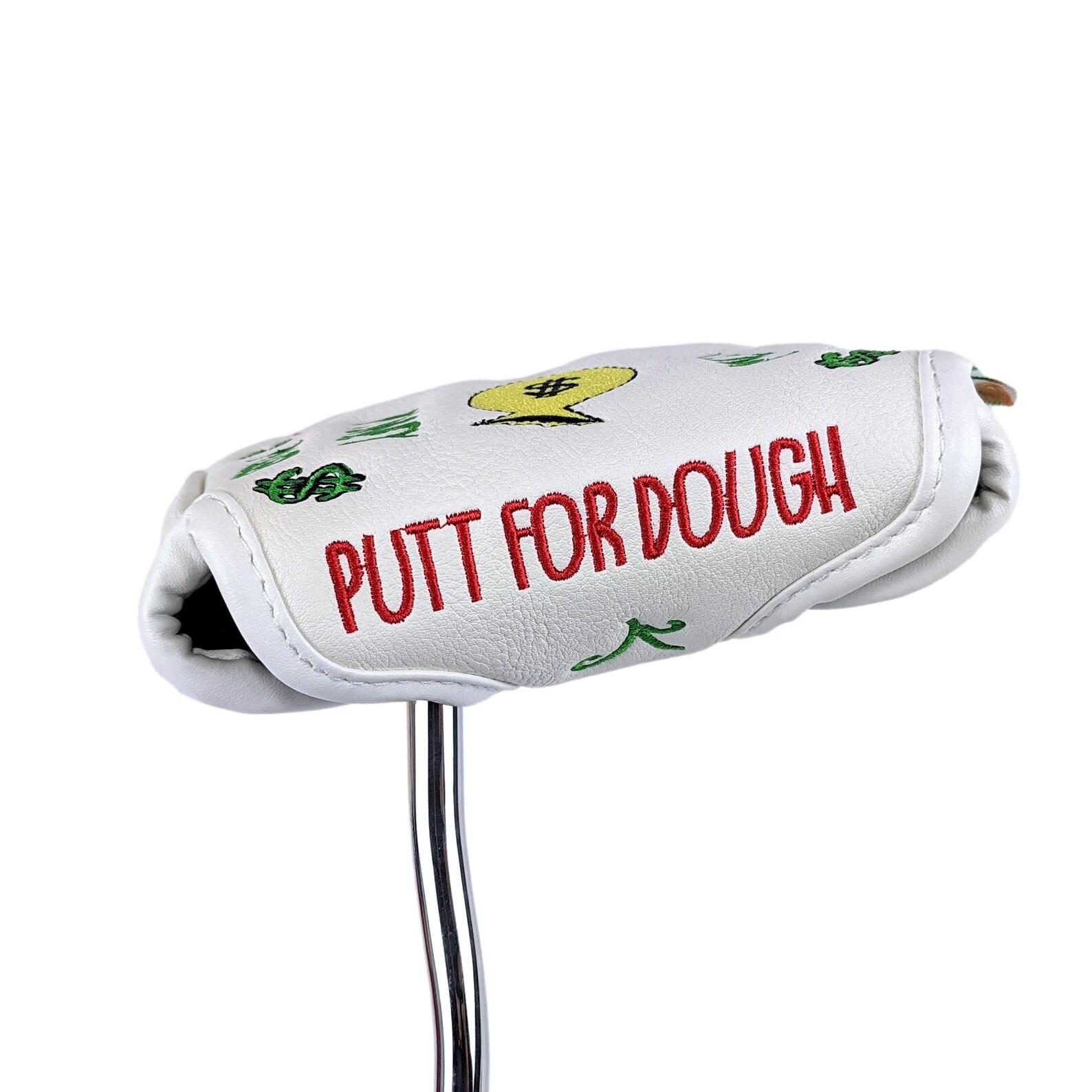 Putt for Dough Money Maker Putter Headcover White Made With PU Leather ...