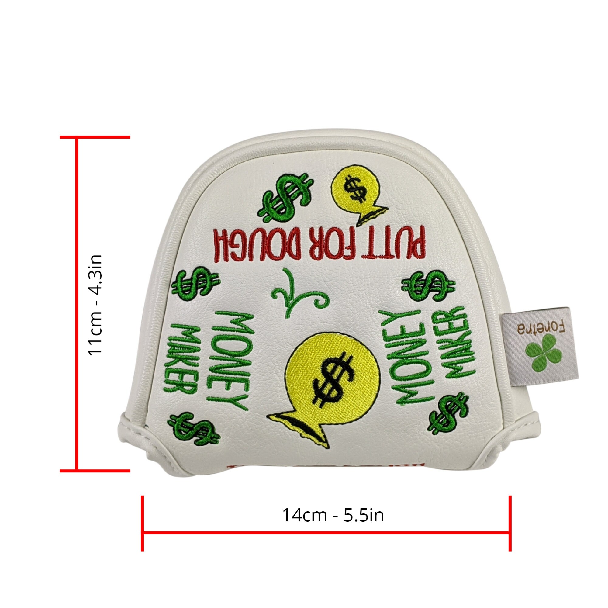Putt for Dough Money Maker Putter Headcover White Made With PU Leather ...