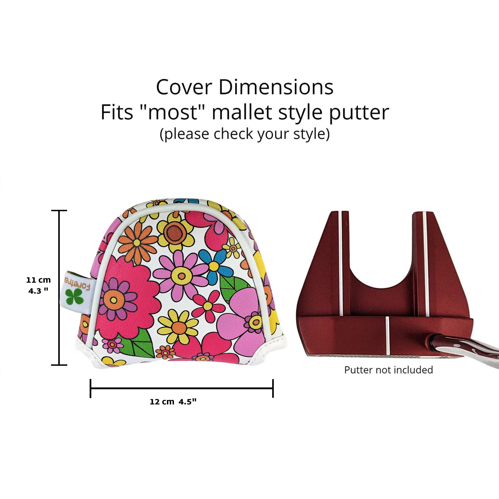 FLOWERS PATTERN Putter Headcover Made With PU Leather and - Etsy