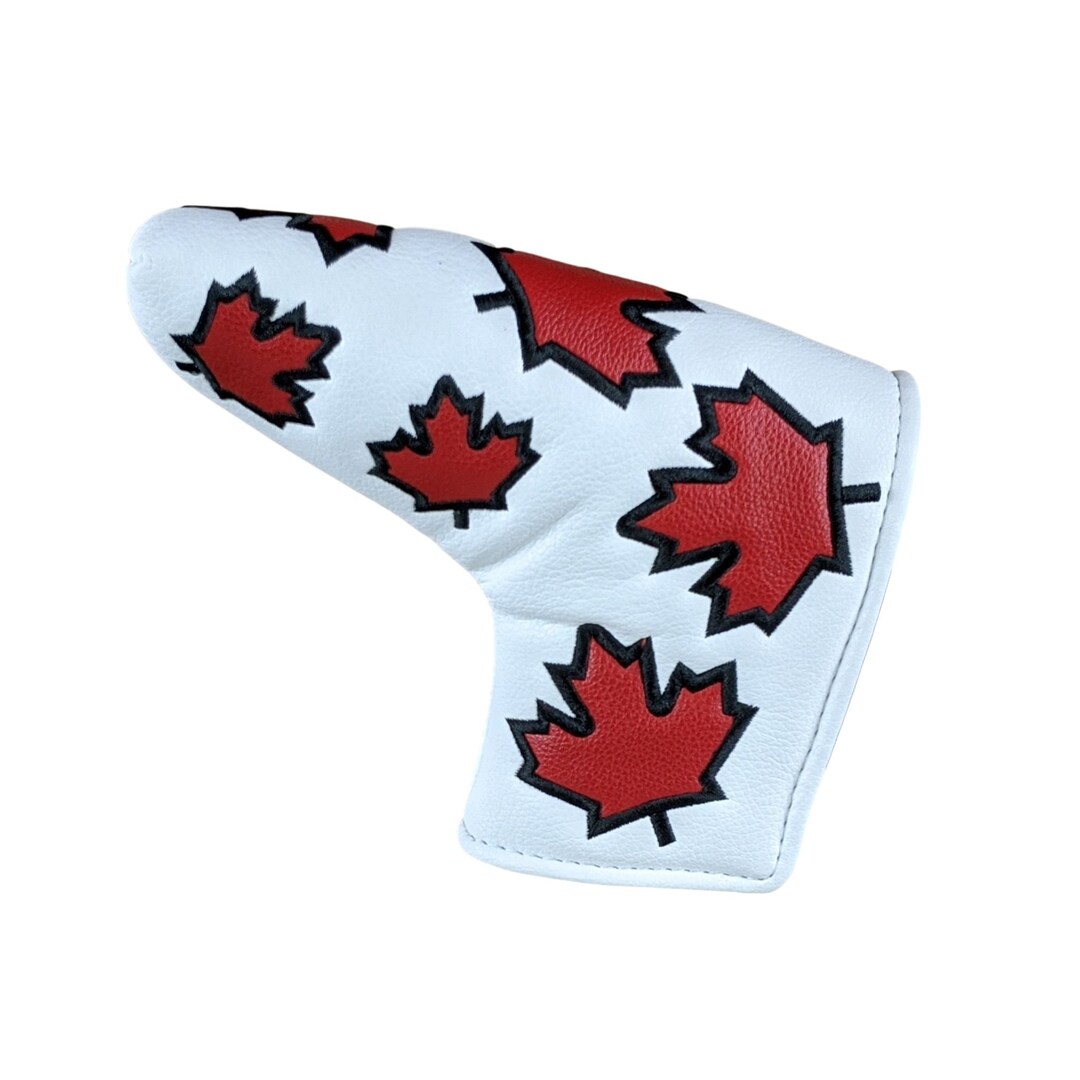 CANADA Maple Leaves - Golf Putter Headcover PU Leather Magnetic Closure ...