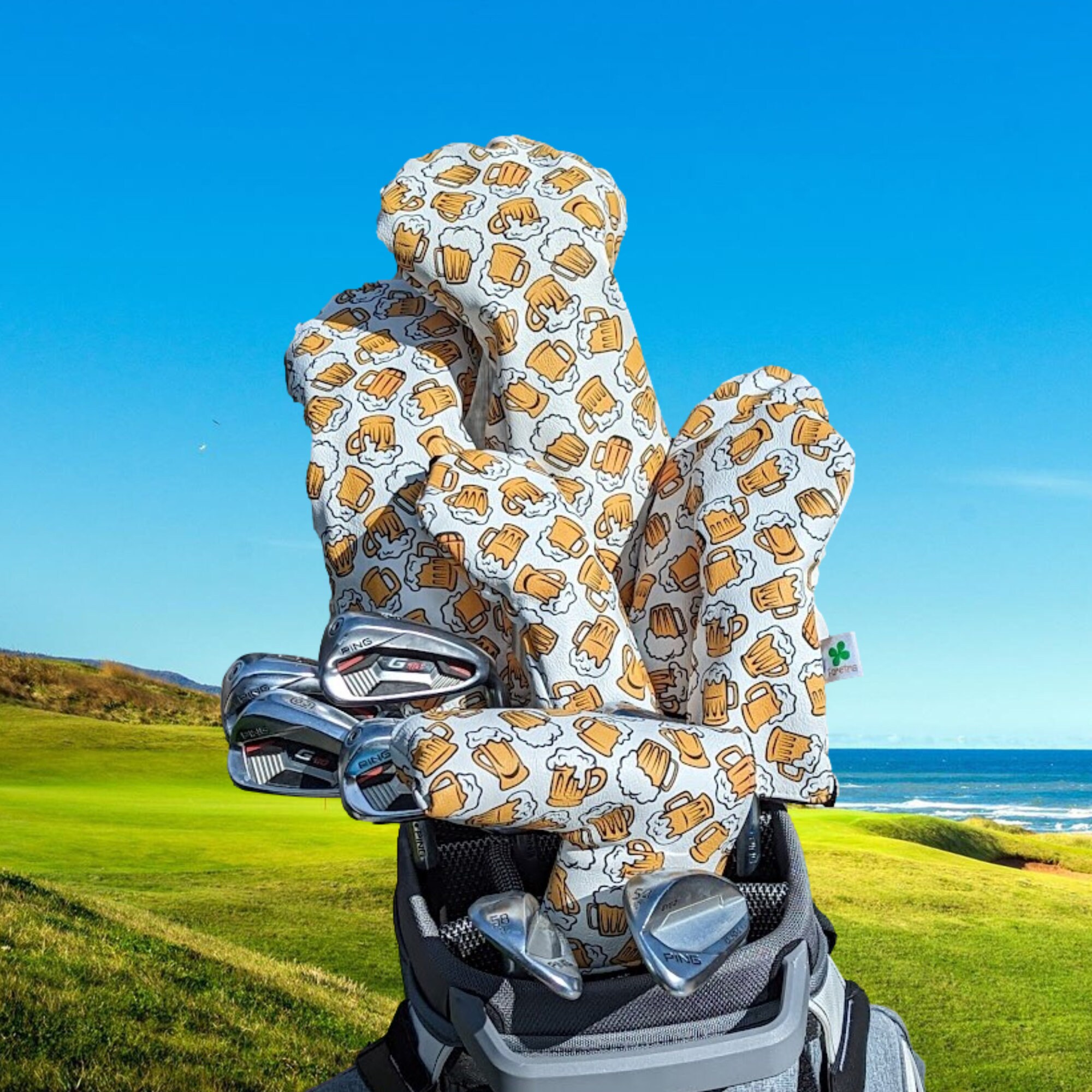 BEER MUGS Patter Putter Headcover Made With PU Leather and - Etsy