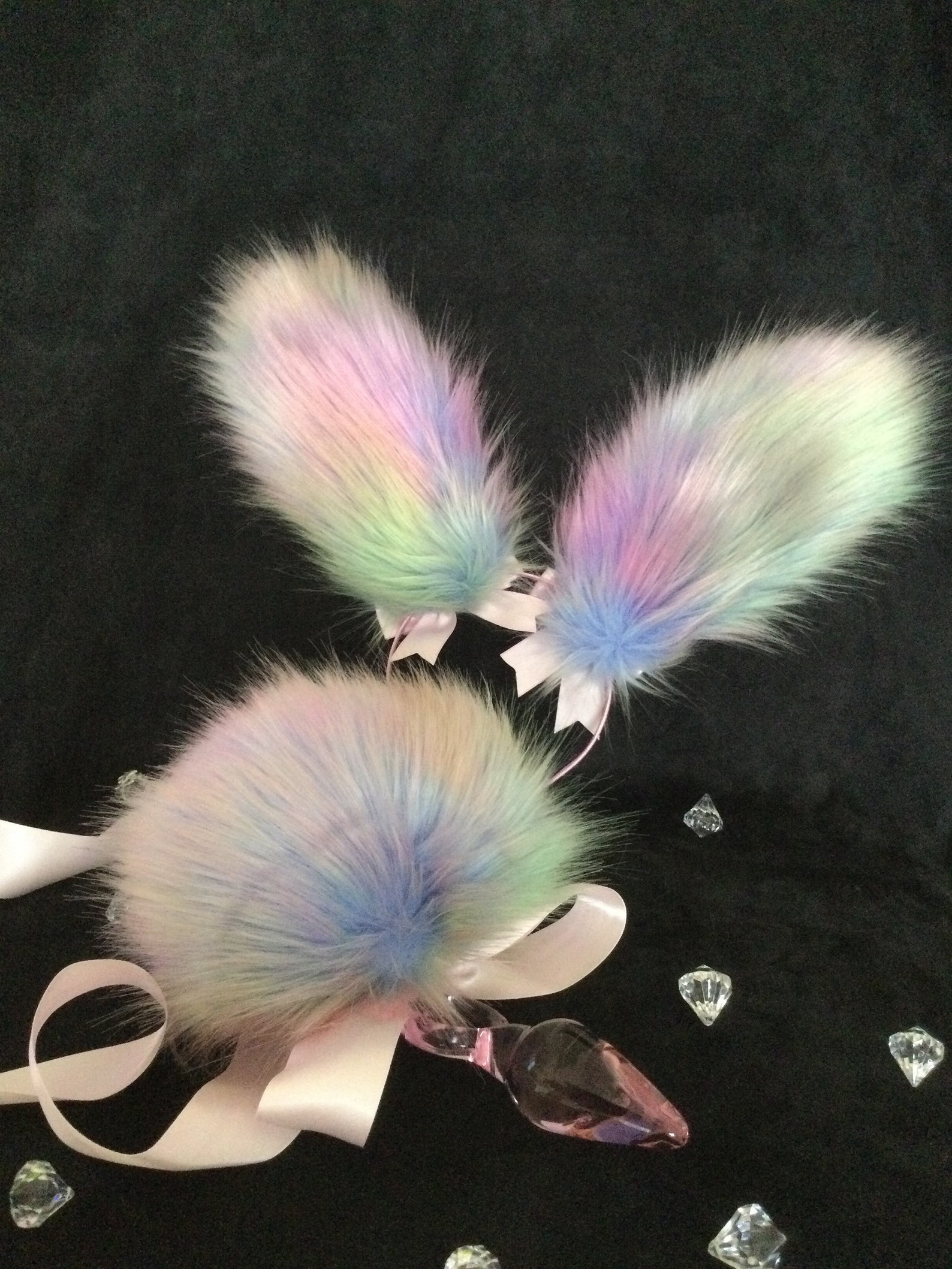 Sexy Pastel Confetti Bunny Set With Butt Plug Kawaii Etsy