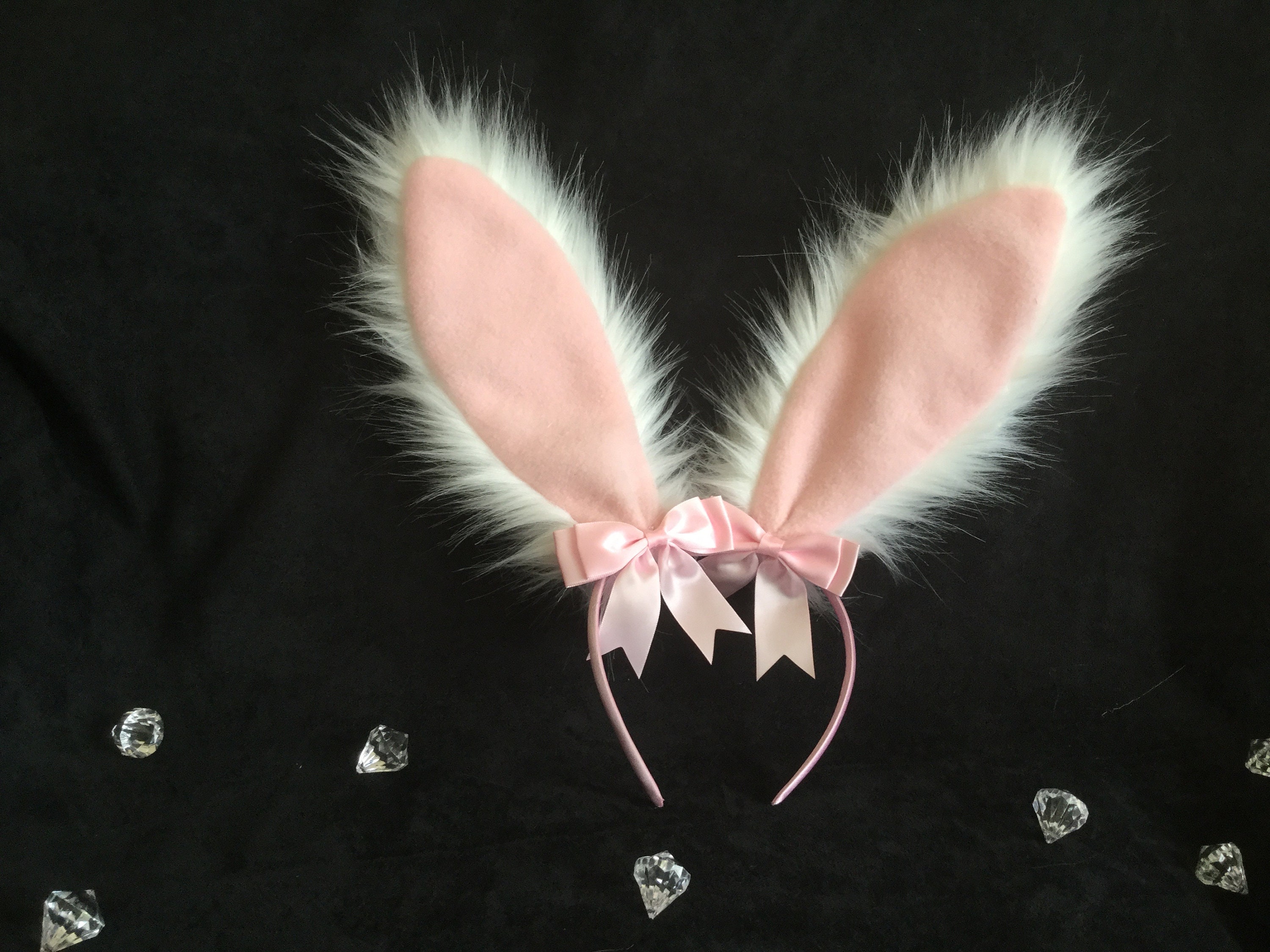 Sexy White & Baby Pink Bunny Set Kawaii Bunnyplay cosplay - Etsy