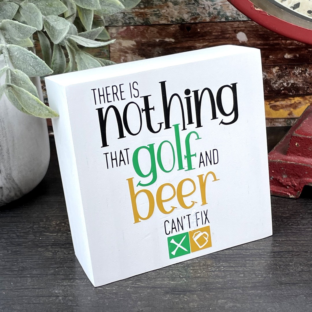 Golf and Beer, Desktop Golf Sign, Ships Same Day - Etsy