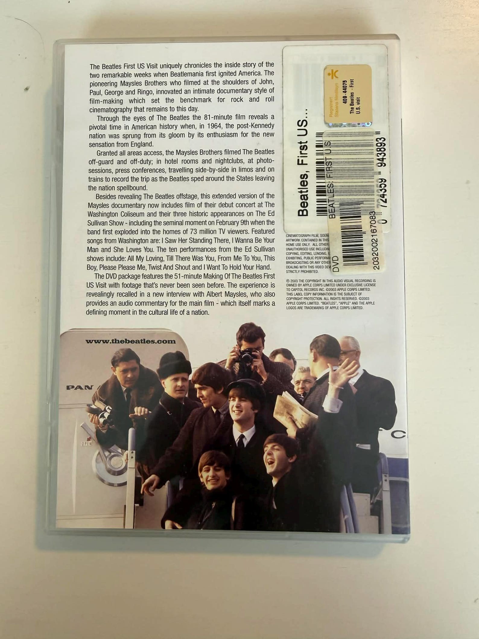 The Beatles – the First U.S. Visit DVD | 1964 Documentary | Ed Sullivan ...