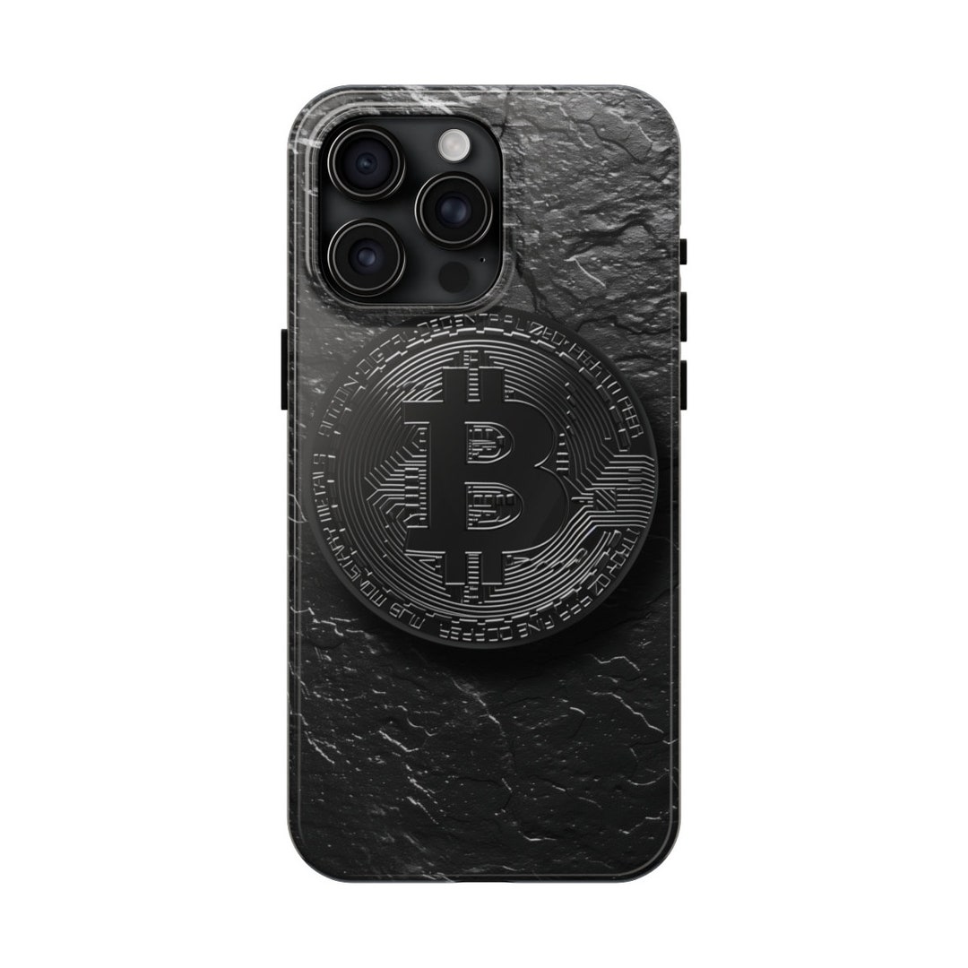 Black Bitcoin Logo Crypto iPhone Tough Case Gothic Style Protection for ...
