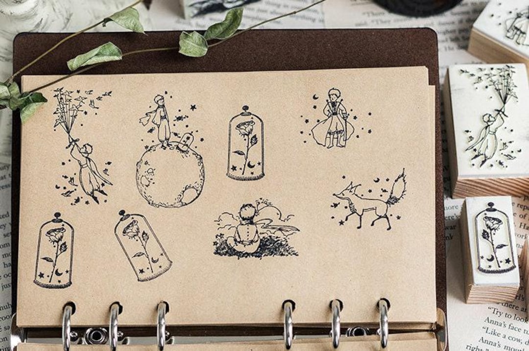 Little Prince Rubber Stamp: Fairy Tale Wooden Stamp - Etsy