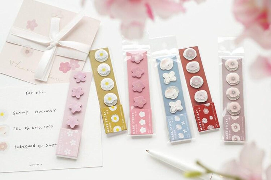 PVC Flower Dots Sticky Notes Colors Collection | Waterproof Transparent ...