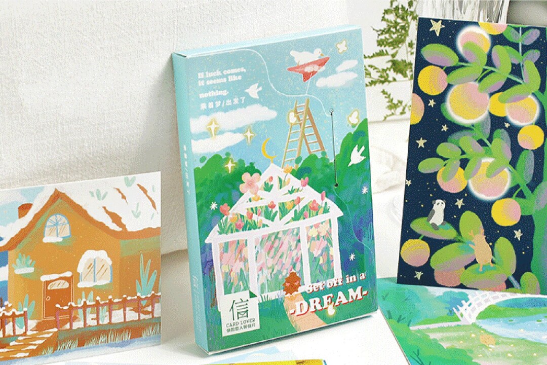 Gallery Painting Postcard Set: Hand-drawn Art Cards (30pc) - Etsy