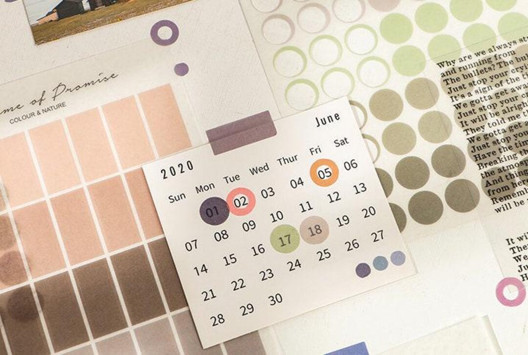 Colourful Sealing Stickers Set - 10 Colors | Notebook Bookmark Label ...