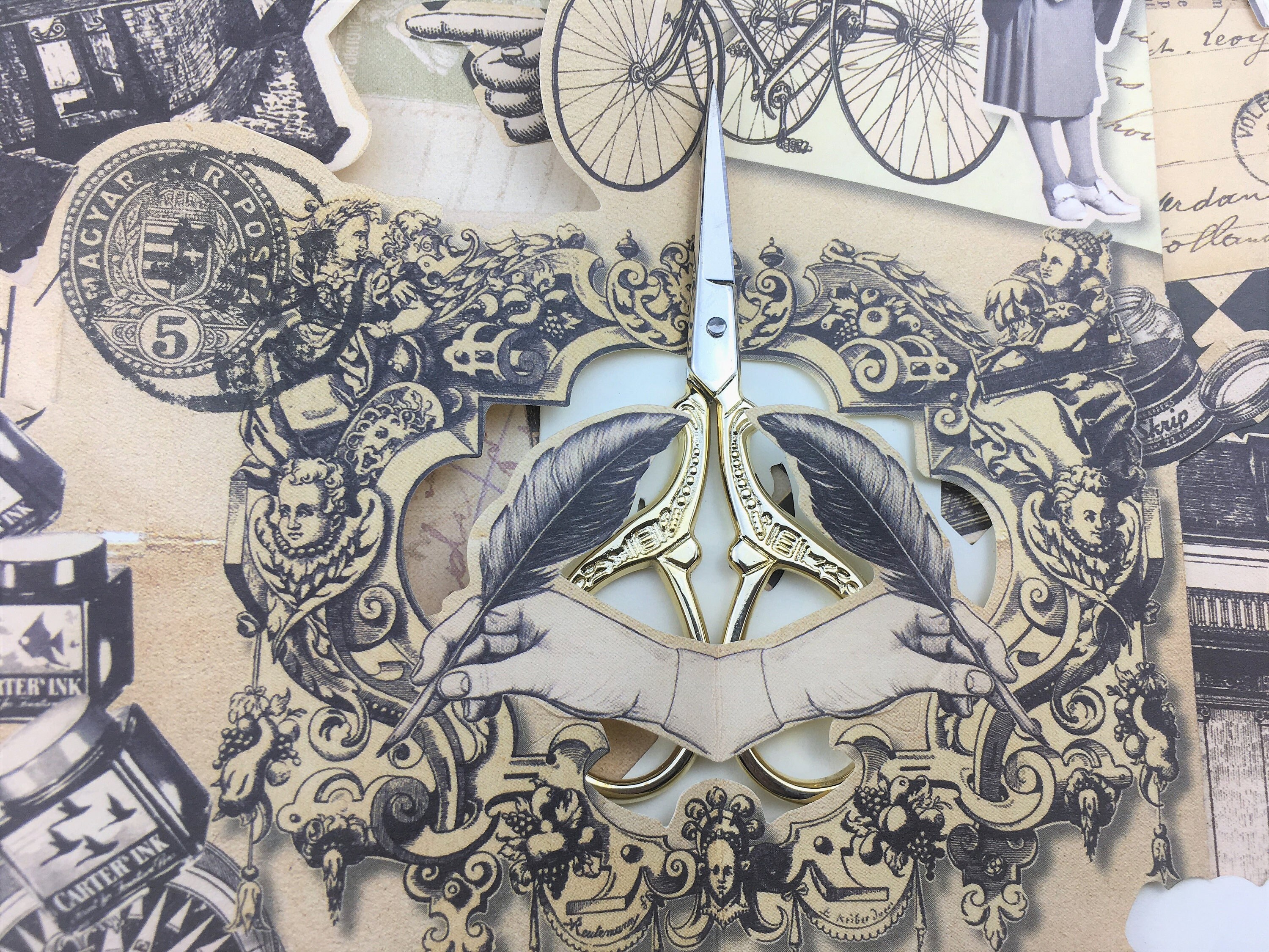 Victorian Style Gold Scissors Victoria Gold Scissors Vintage Paper ...