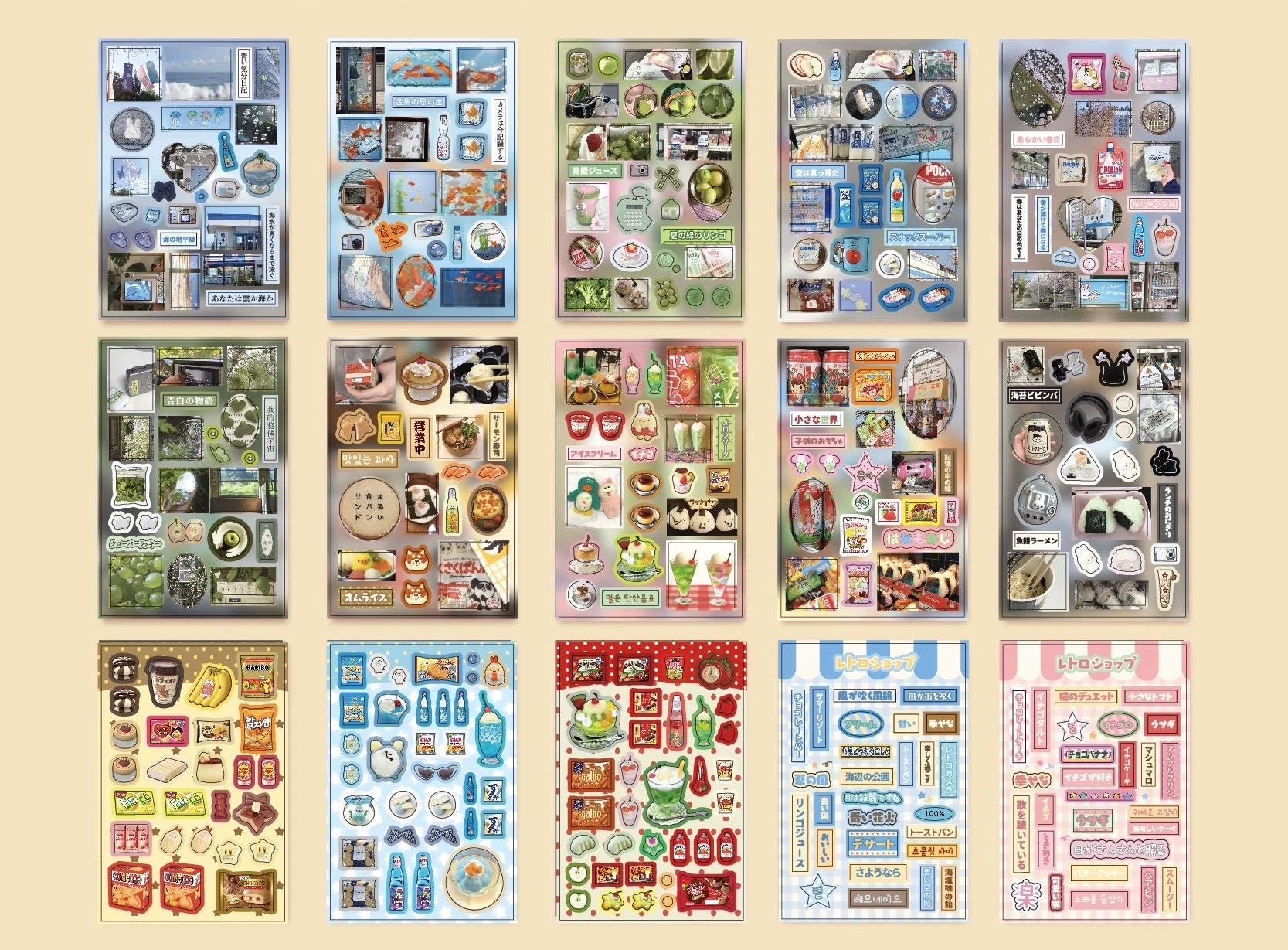 Retro Japan Sweet Stickers Box: Ukiyo-e Washi Stickers (30pc) - Etsy