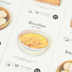 Realistic Dim Sum Sticky Notes | Noodles Memo Notes | Breakfast Sticky ...