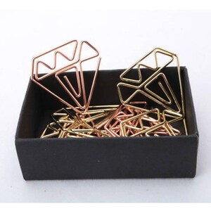 Rose Gold Diamond Paper Clips Golden Diamond Paperclip Funny Paper Clip ...