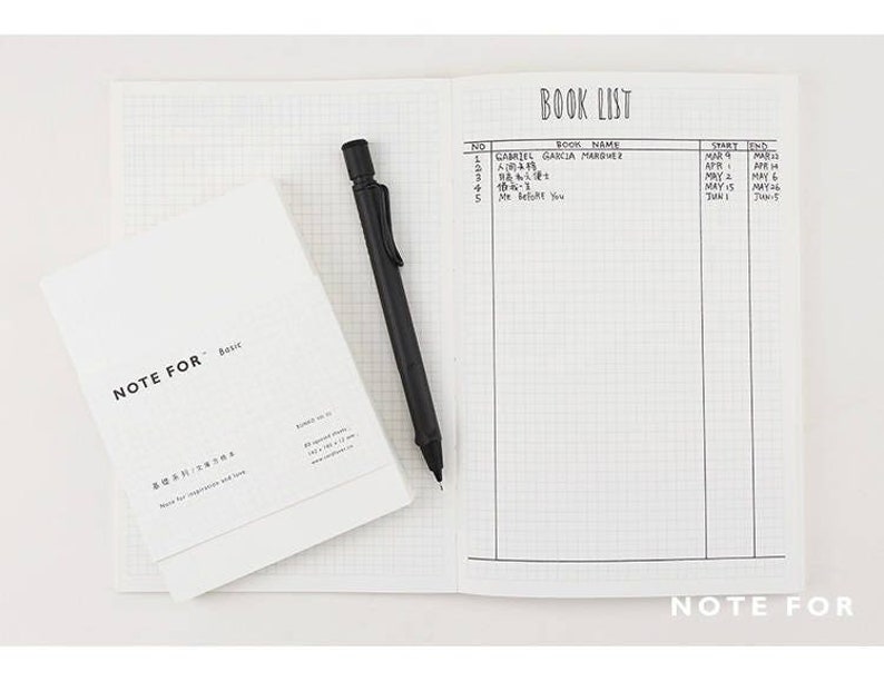 White Plain Notebook: Simple Minimalist Planner (lined/grid/blank) - Etsy