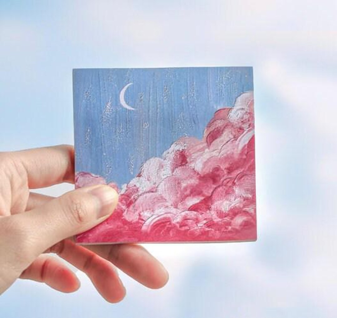 Oil Painting Sky Sticky Notes: Sunset Stars Memo Pad - Etsy