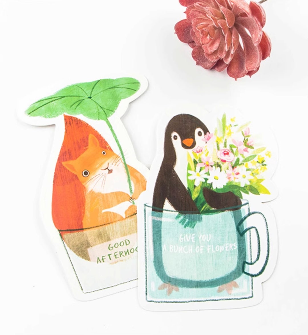 A Cup of Animal Postcards Collection (30pc) | Fox Post Cards Set | Hand ...