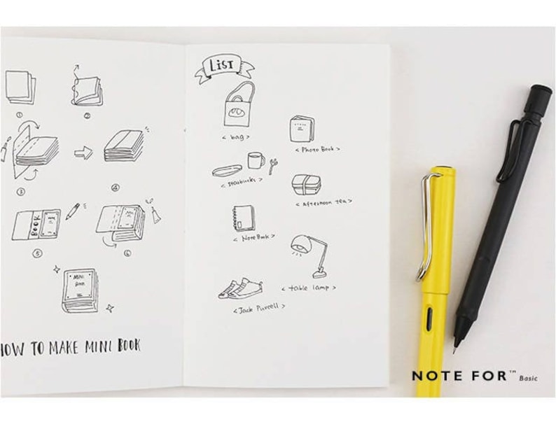 White Plain Notebook: Simple Minimalist Planner (lined/grid/blank) - Etsy